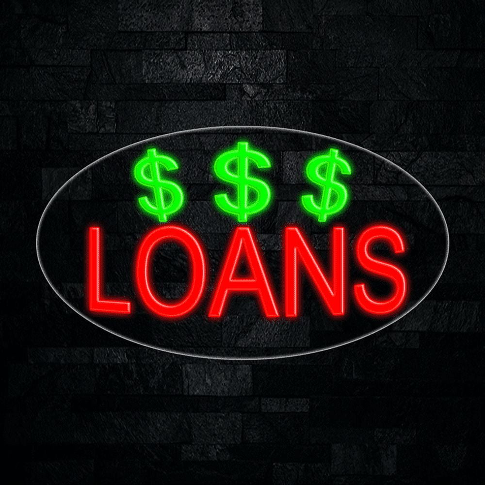 Loans LED Neon Sign 28"L x 16"H #34112 - Walmart.com