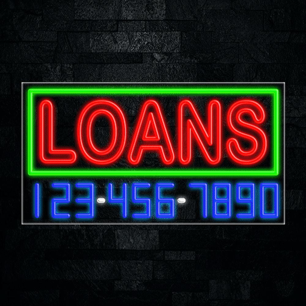 Loans LED Neon Sign 33"L x 18"H #35077 - Walmart.com