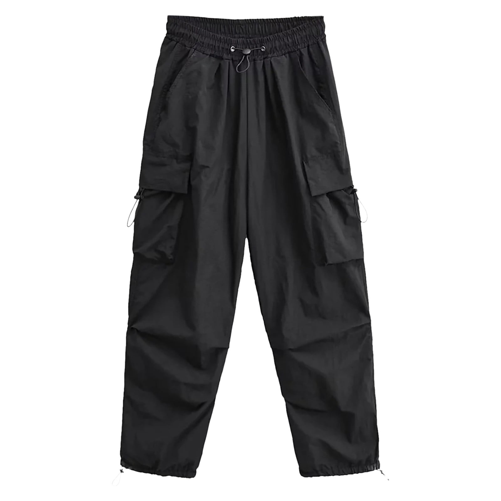 Loasebue Cargo Pants Woman Relaxed Fit Baggy Clothes Black Pants High