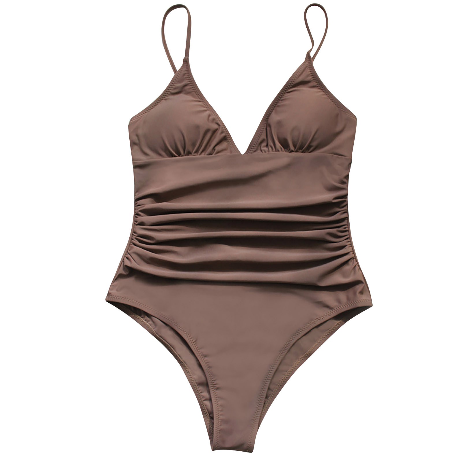 Loasebue Sexier Than Gini Deep V Solid Color Bellies Swimsuit Woman ...