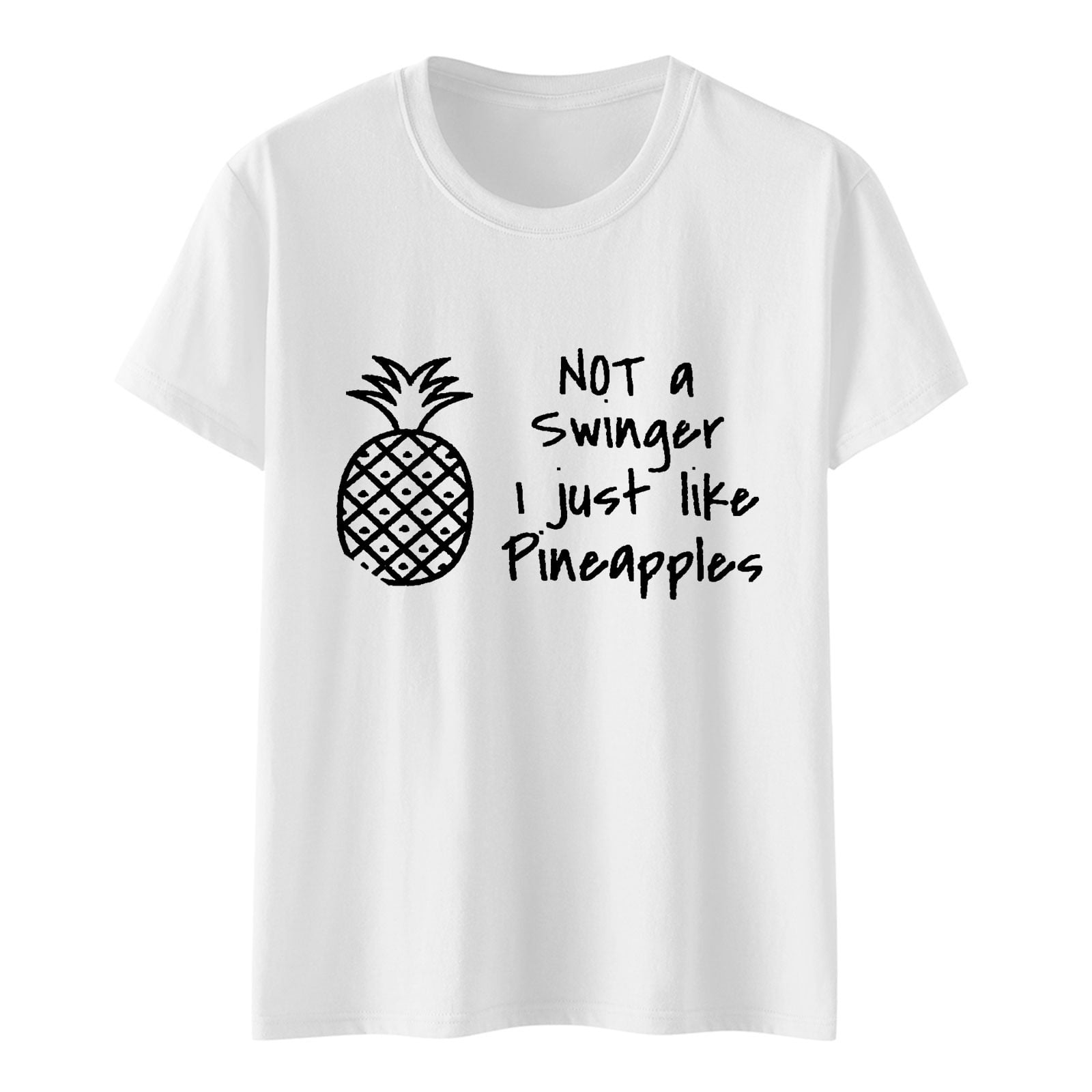 Loasebue We Like Pineapple Pineapple T Shirt Fun Pattern Printed Short