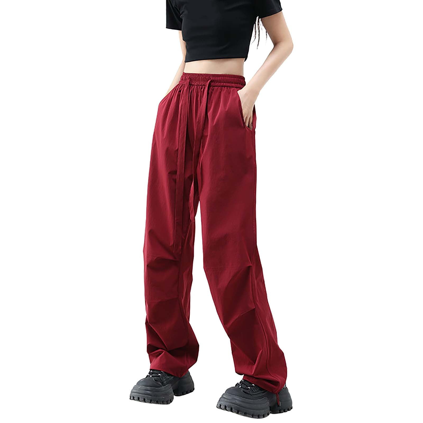 Loasebue Womens Summer Thin High Waist Wide Leg Straight Tube