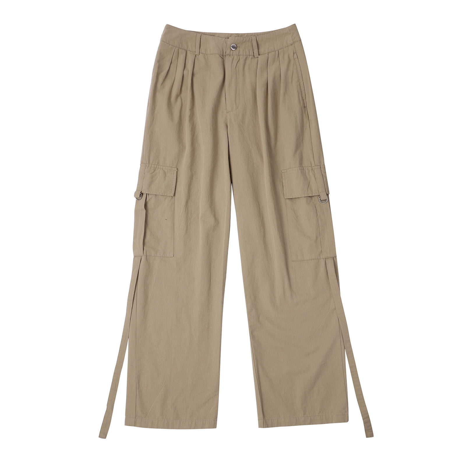 Loasebue Womens Cargo Pants High Waisted Parachute Pants Baggy Wide Leg