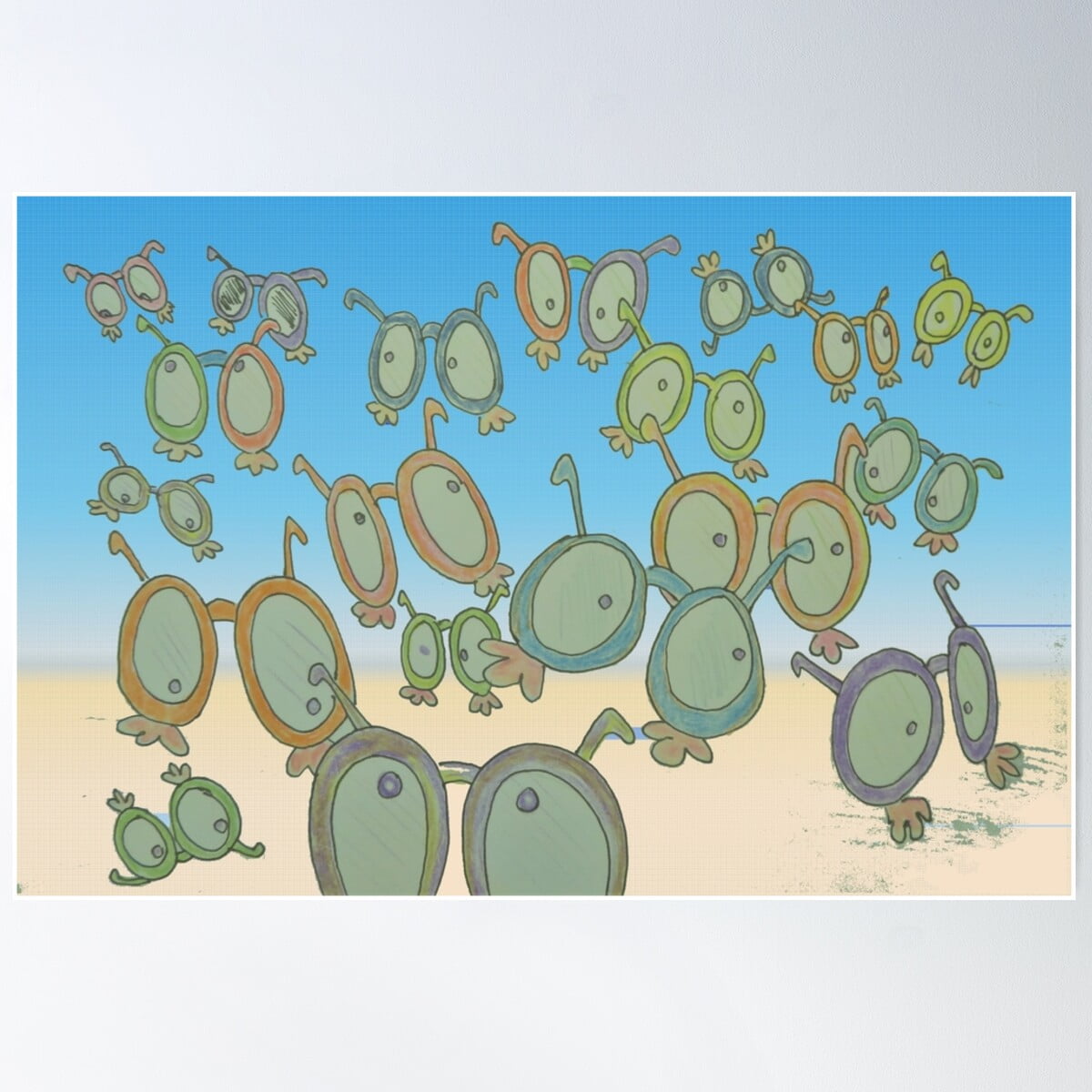 Lobblegobbs Space Critters Poster Wall Art, Modern Wall Decor For ...