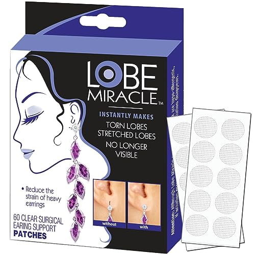 Lobe Miracle- Clear Earring Support Patches - Earring Backs For Droopy ...