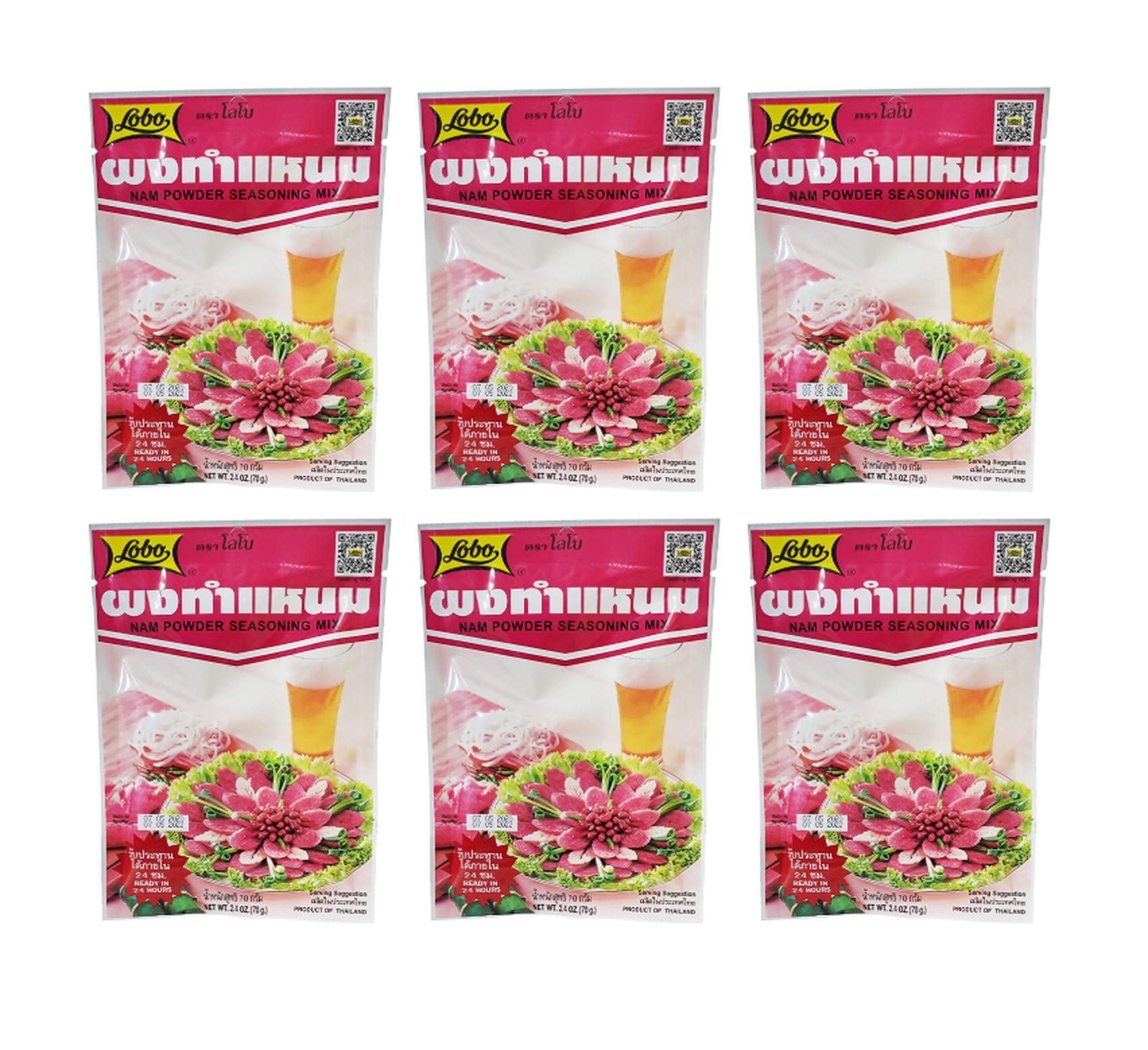 Lobo Thai NamEGSC Powder Seasoning Mix, (6 Pack, Total of 14.4 oz ...