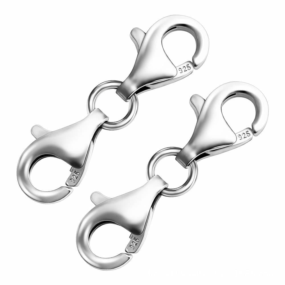 Lobster Clasps 925 Sterling Silver Double End Necklace Clasp, Chain ...