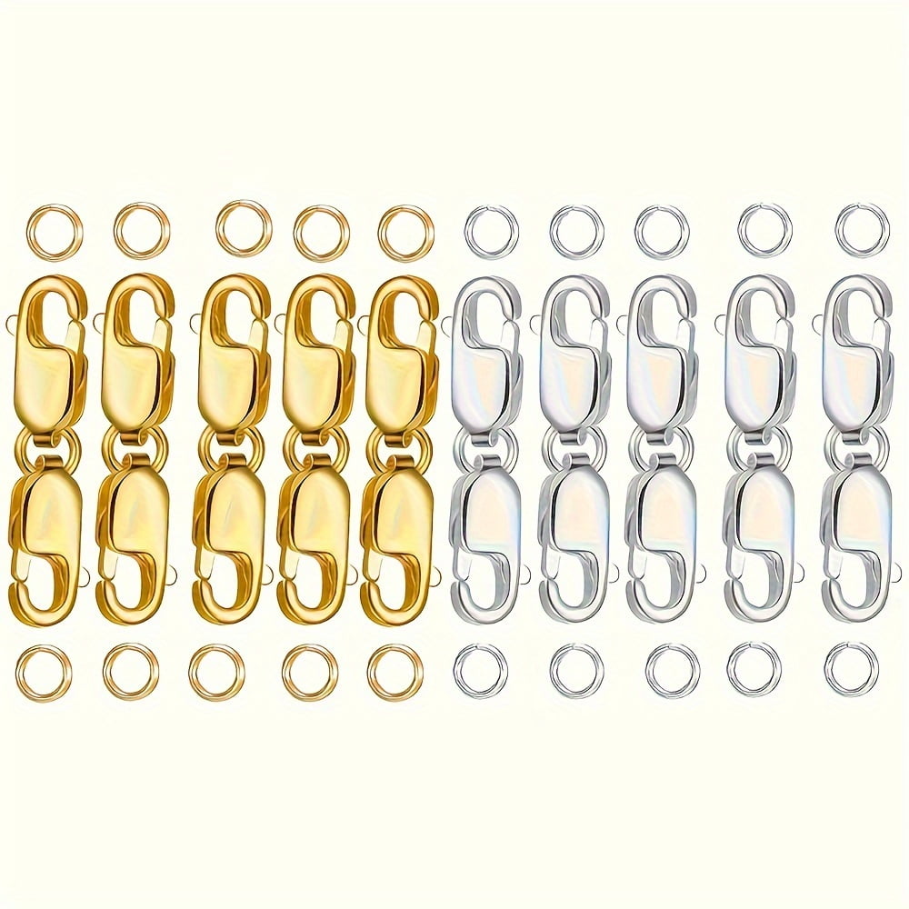 Lobster Claw Clasp with Closed Jump Rings Necklace Clasps and Closures ...