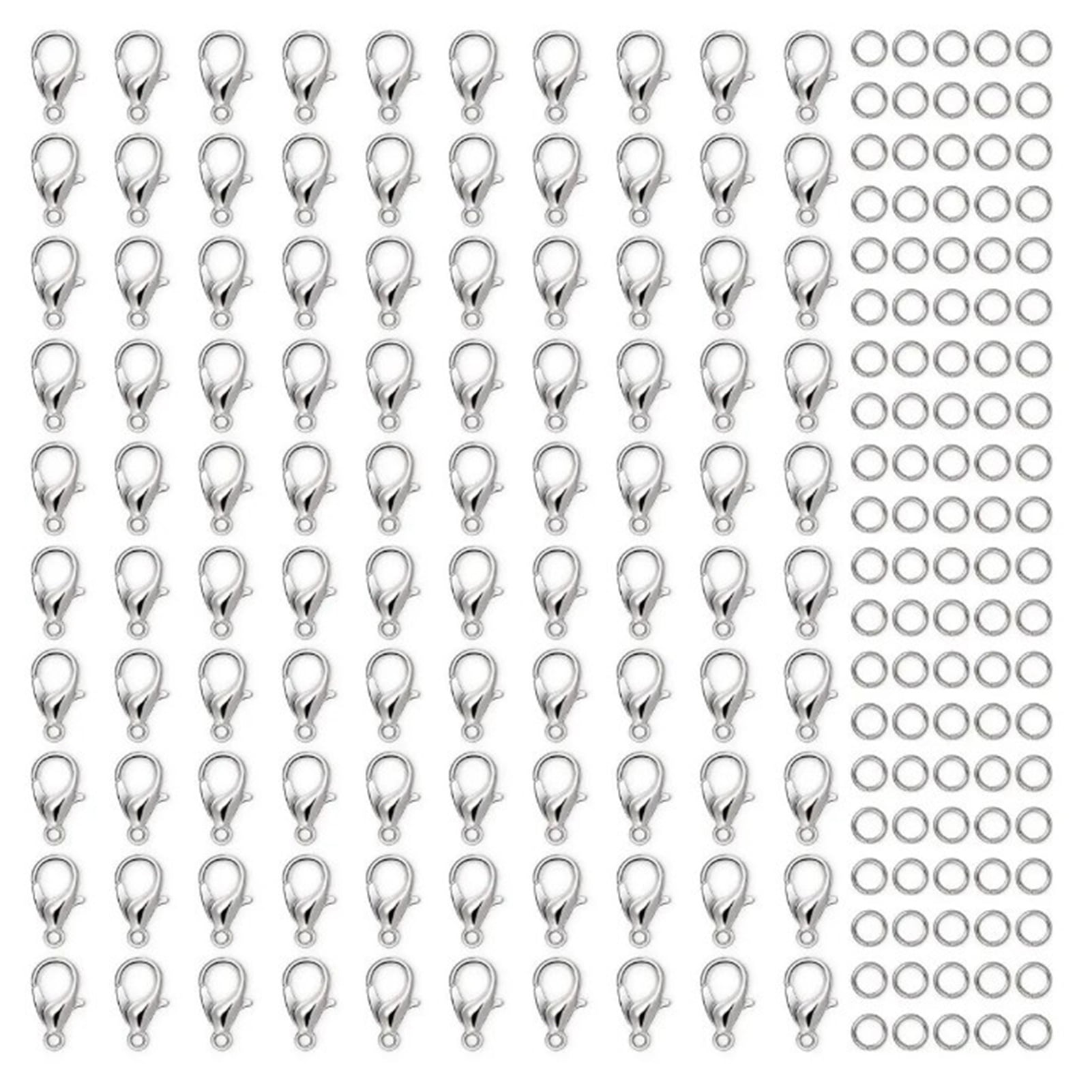 Lobster Claw Clasps Set, Silver Look Jewelry Making Accessories 360 ...