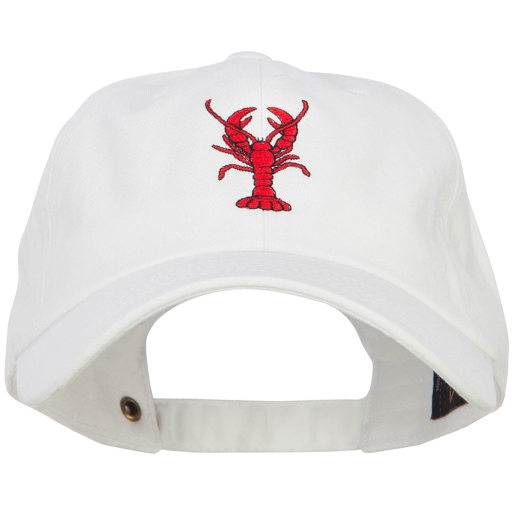 Lobster Embroidered Unconstructed Cap - White OSFM - Walmart.com