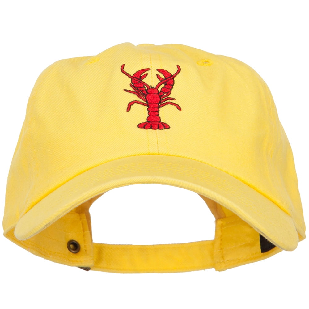 Lobster Embroidered Unconstructed Cap - Yellow OSFM - Walmart.com