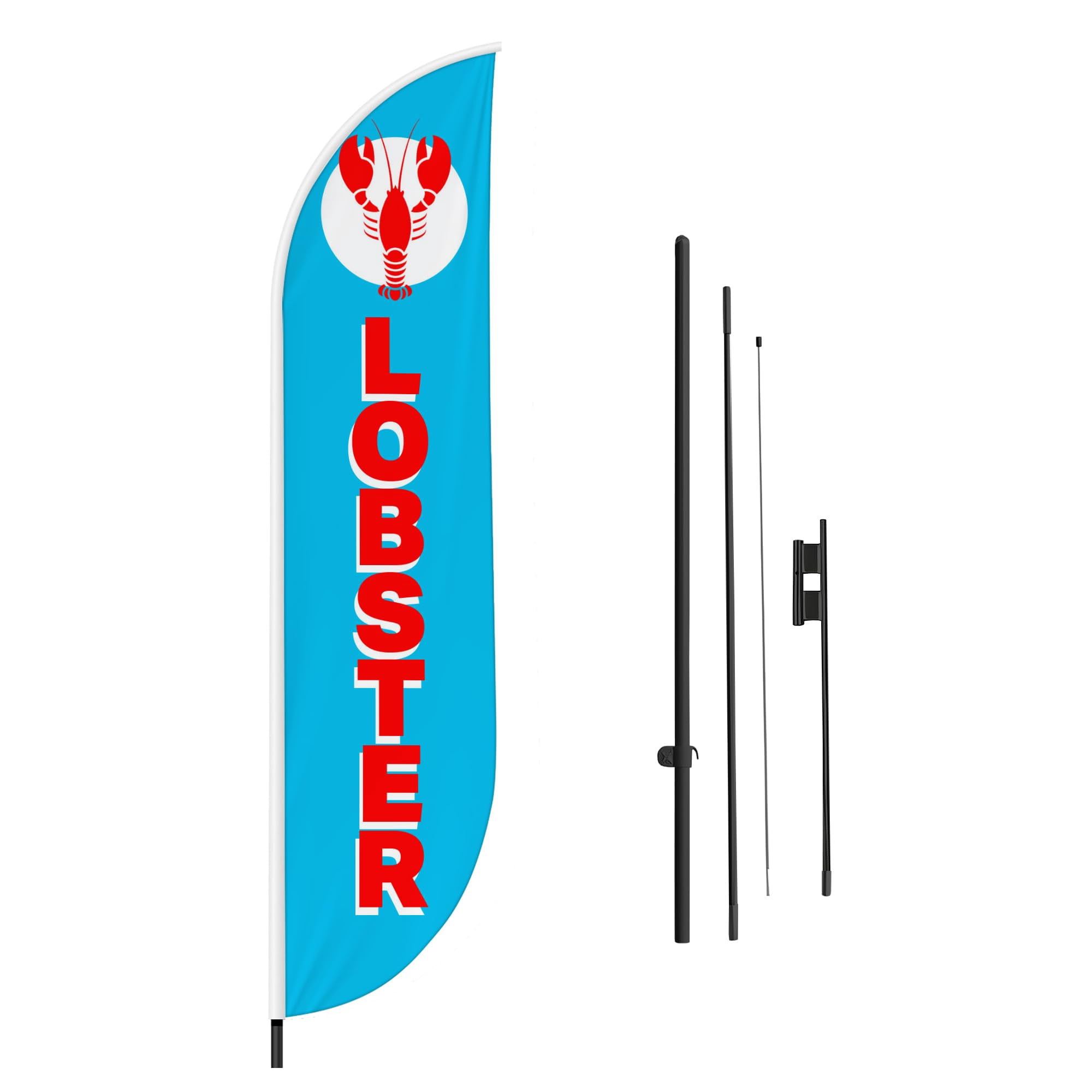 Lobster Feather Flag(11.5feetX2.5feet) by DreamController | Outdoor ...