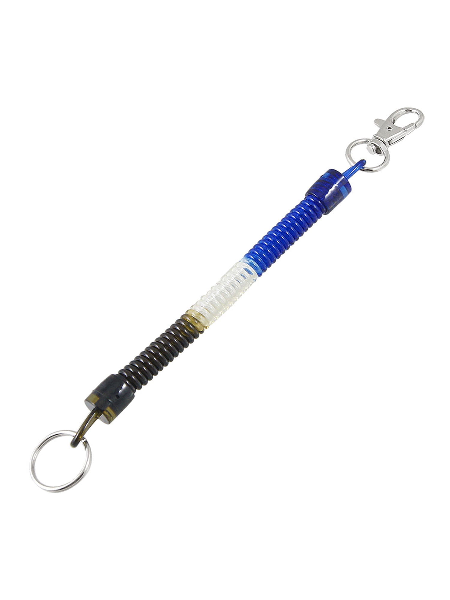 Lobster Hook Blue Clear Black Stretchy Coil Keychain Key Chain Strap ...