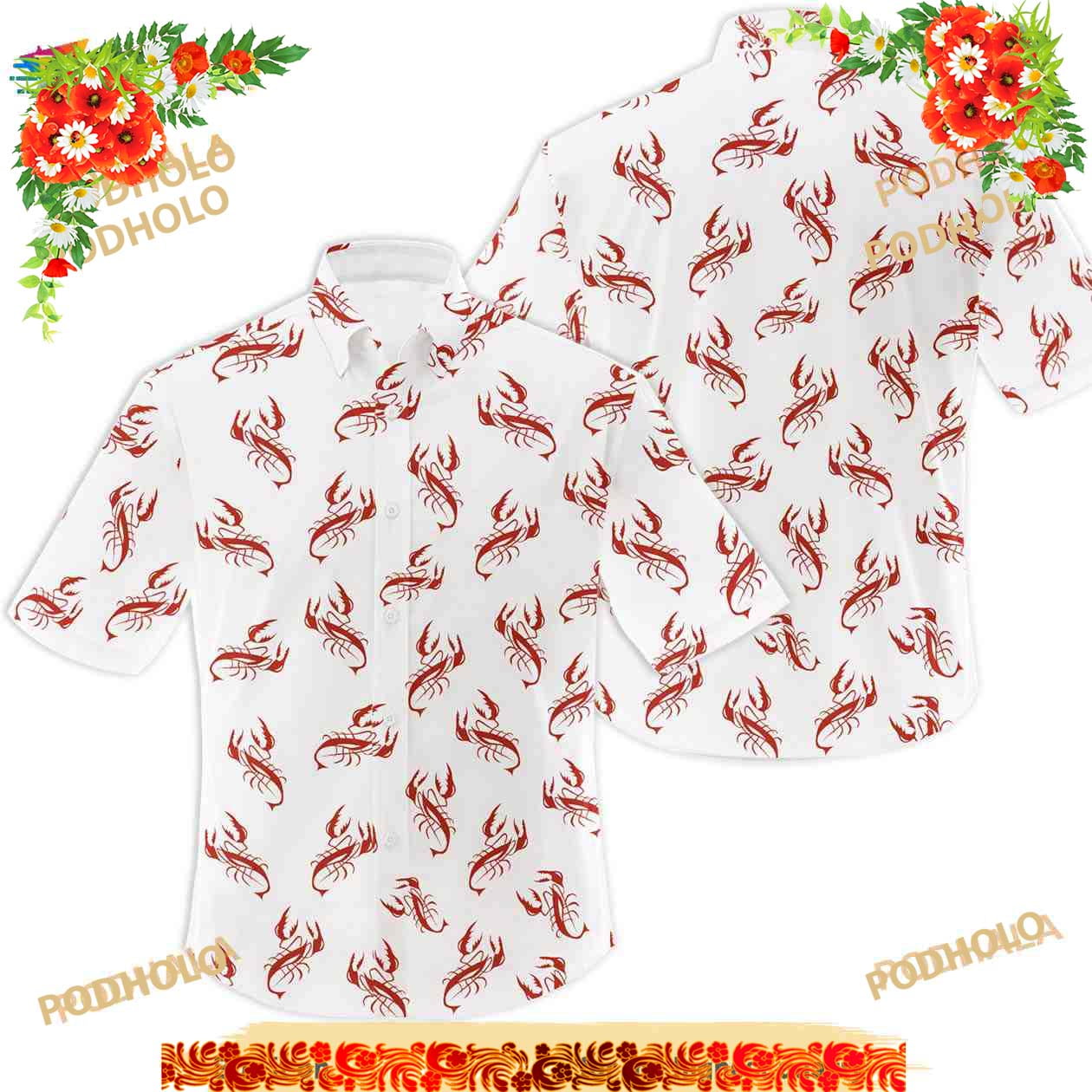 Lobster Kramer Seinfeld 3D Tropical Funny Hawaiian Shirt - Walmart.com