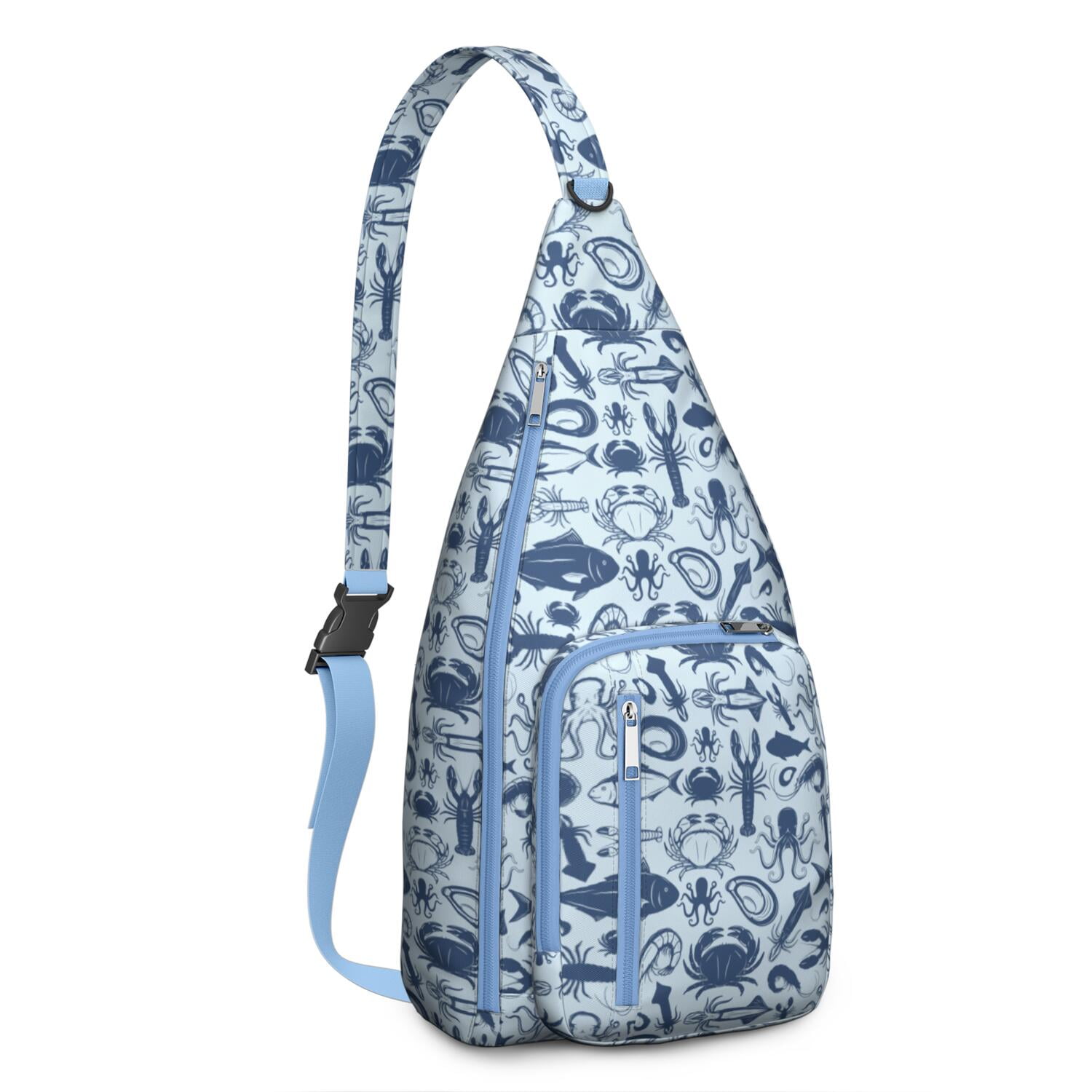 Lobster Lover's Sling Bag - Cute Crustacean & Seafood Print Waterproof ...