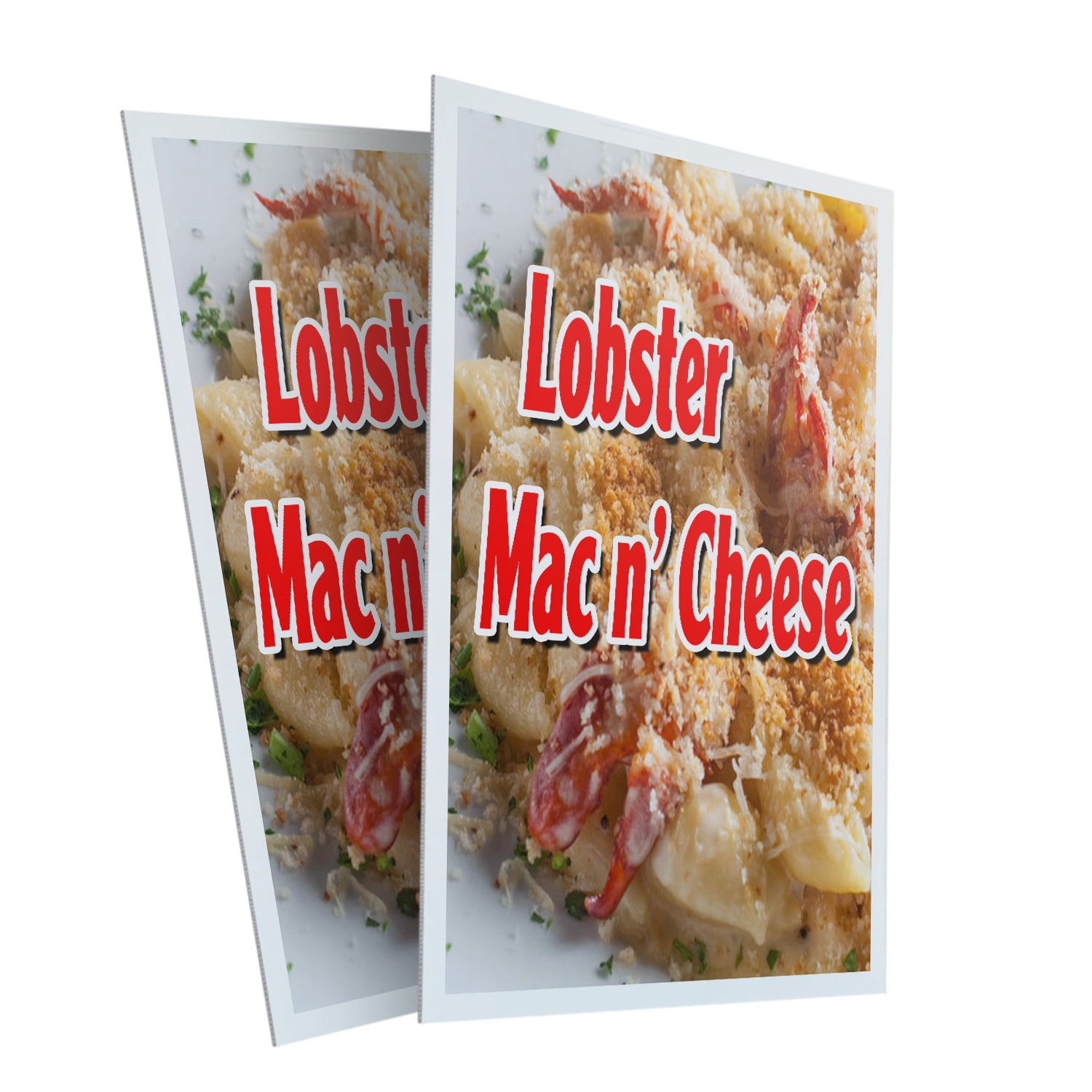 Lobster Mac N' Cheese (2-PACK) 24" x 36" Plastic Signs | Sign Insert ...