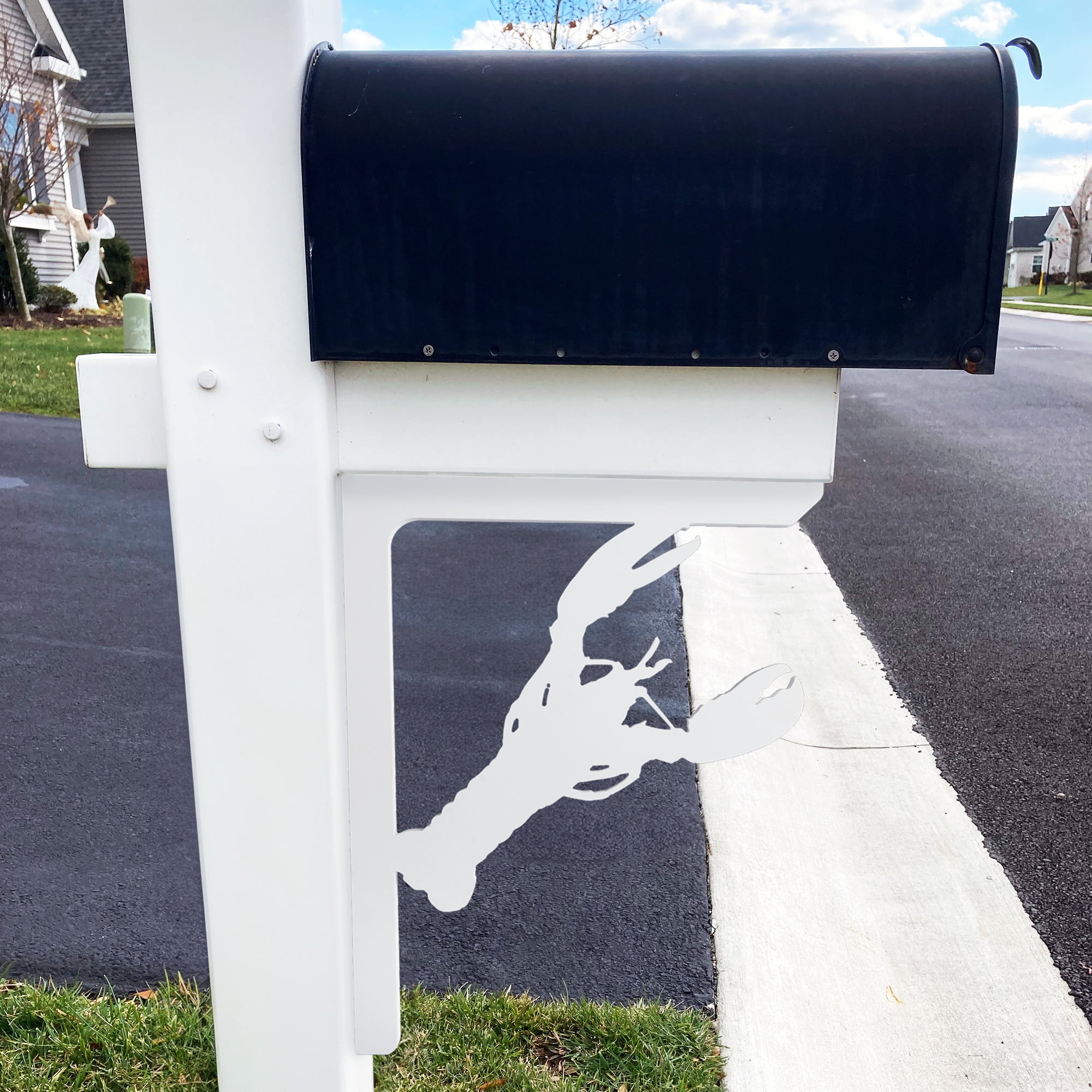 Lobster Mailbox Bracket and Decorative PVC Porch Decor, Coastal Beach ...