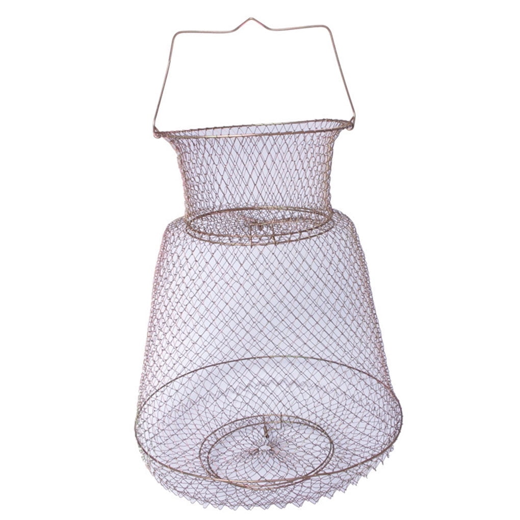Lobster Mesh Fishing Net Prawn Crab Cage Foldable Fish Basket - Walmart.com