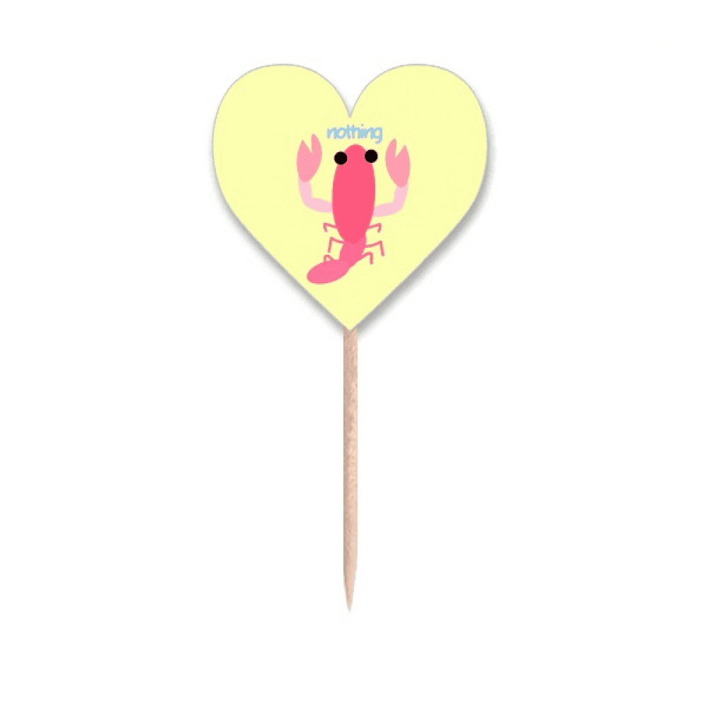 Lobster Shrimp Marine Art Deco Fashion Toothpick Flags Heart Lable ...