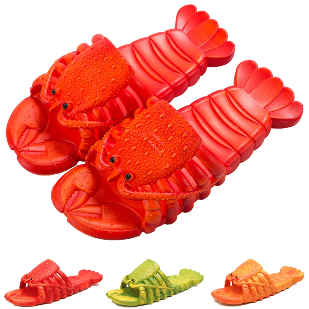Lobster Slippers, Funny Animal themed Slippers,Pool Beach Party Shoes ...