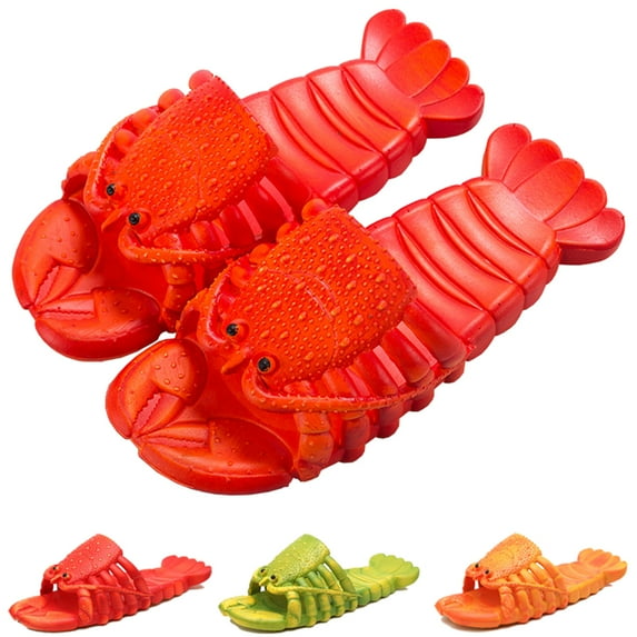 Lobster Slippers, Funny Animal themed Slippers,Pool Beach Party Shoes ...