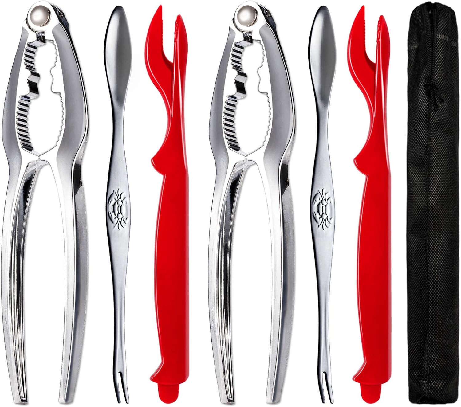 Lobster and Crab Crackers: 6-Piece Sea Utensils Set with Shell Forks ...