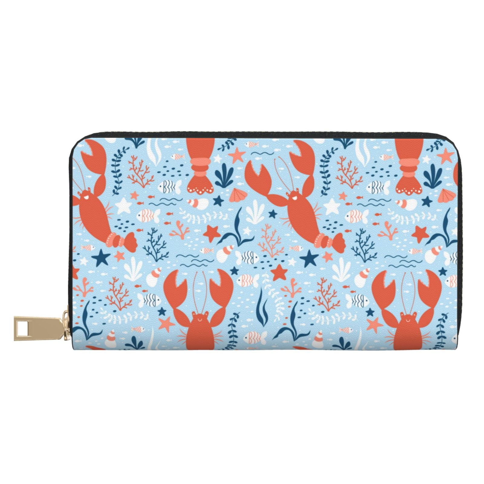 Lobsters Wallet Women, Leather Bifold Multi Card Wallet, Women's ...