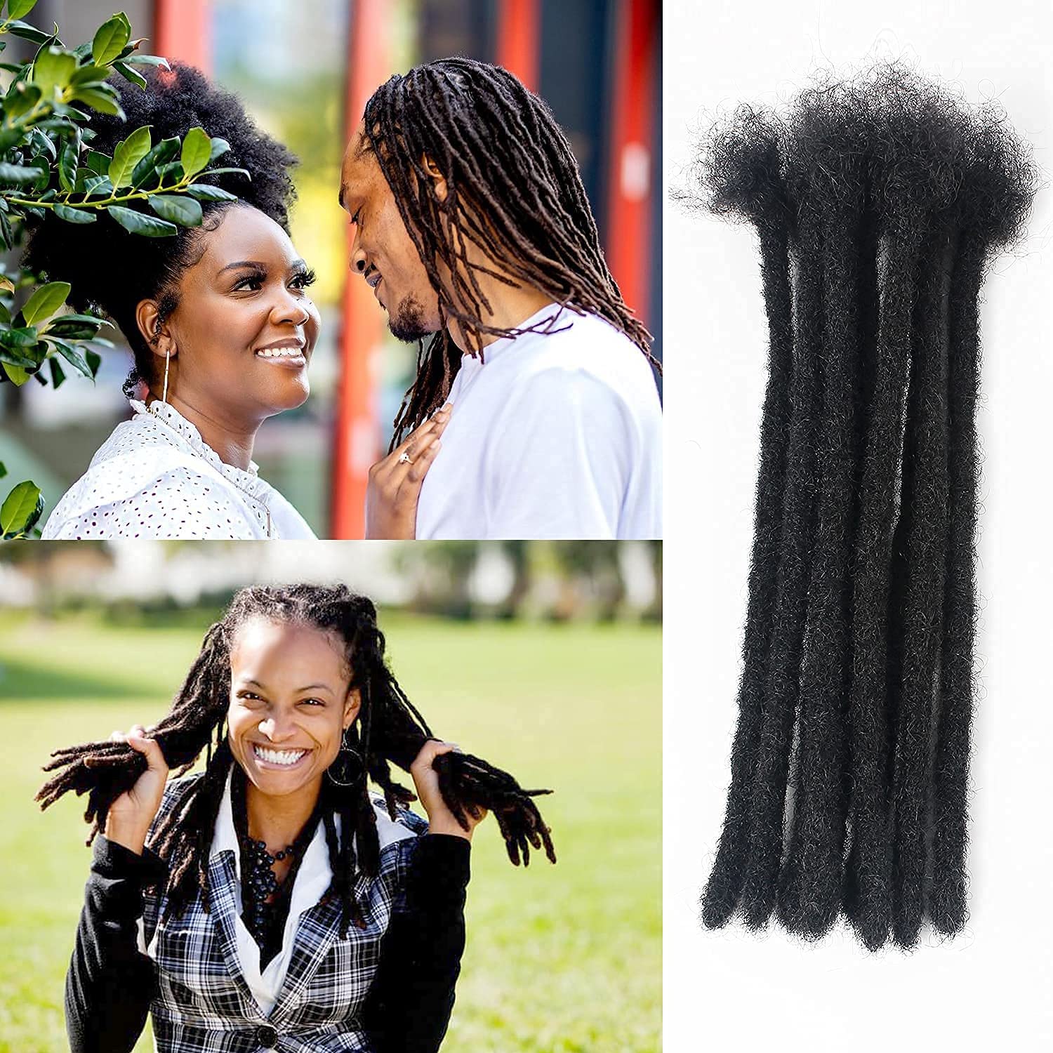 Loc Extensions Human Hair 4 Inch 0.6cm Thickness 100% Real Human Hair ...
