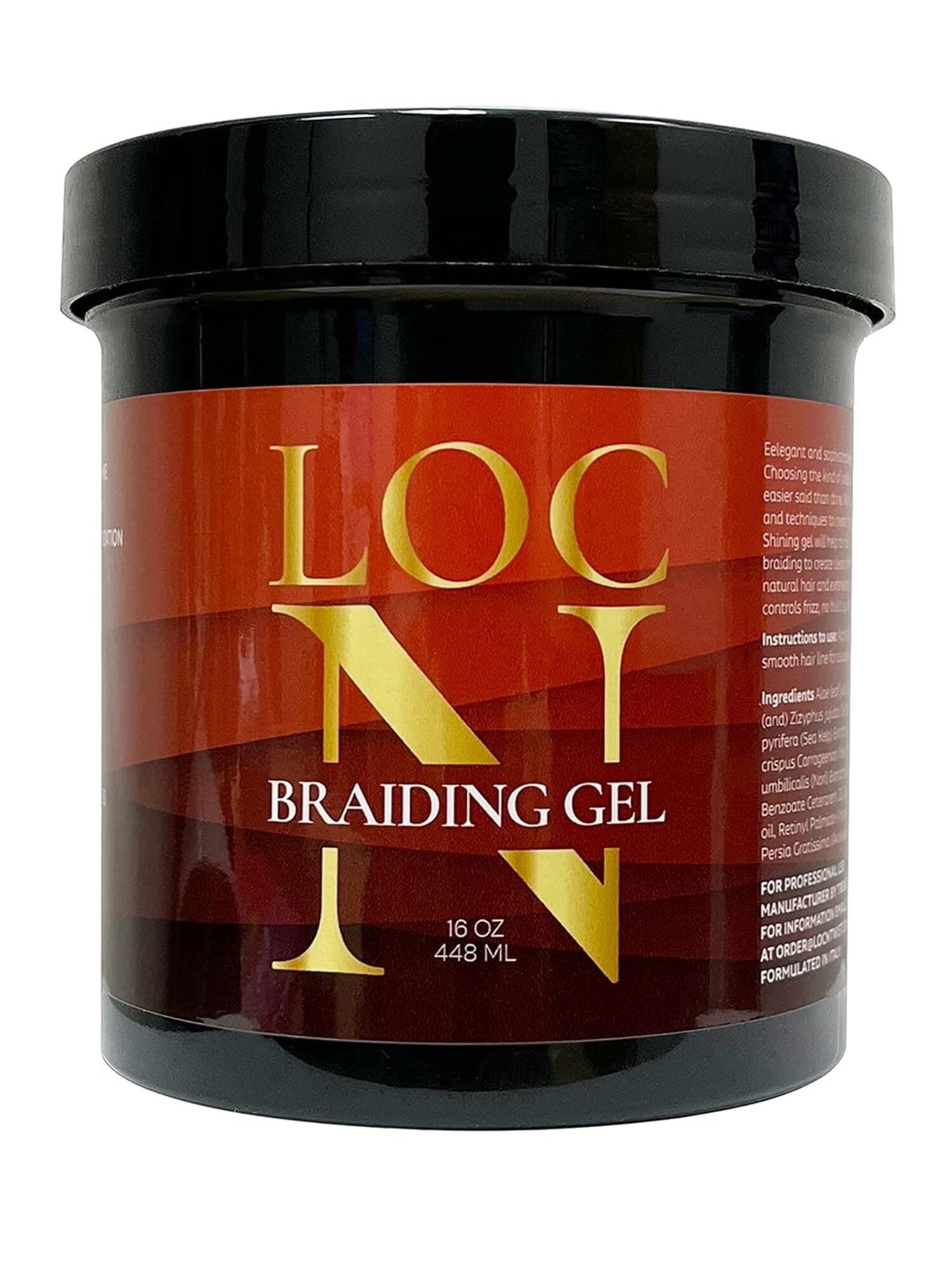 Loc 'N Braiding Gel - Soft Care, Tight Hold for Twist & Lock Hair ...
