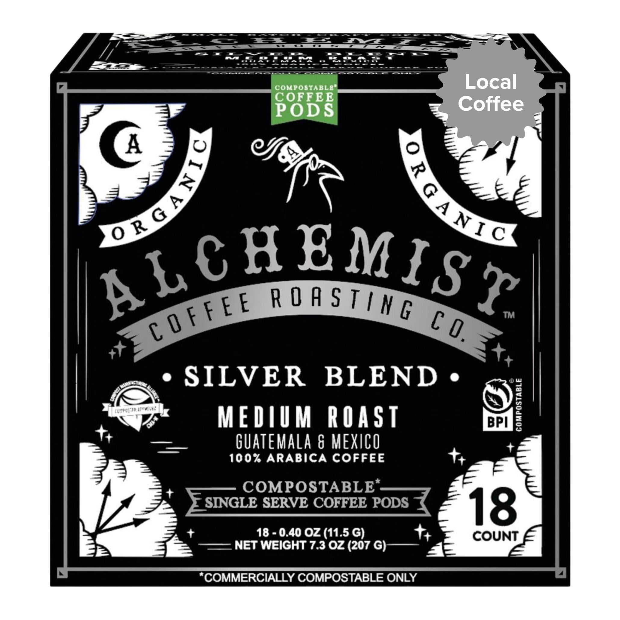 Local Alchemist Coffee Organic Silver Blend, Medium Roast Coffee Keurig ...