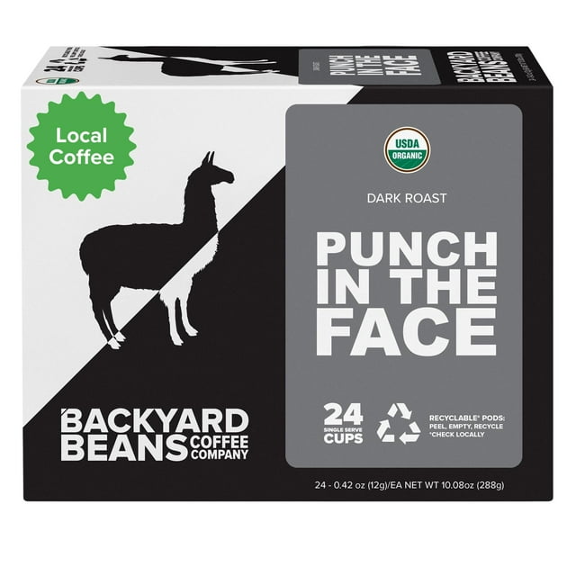 Local Backyard Beans Coffee Co Punch in the Face, Organic, Dark Roast ...