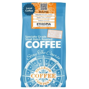 Decaffeinated Ethiopia Sidamo Coffee | USDA Organic | Fairtrade | Medium Roast | Whole Bean | 12 ...