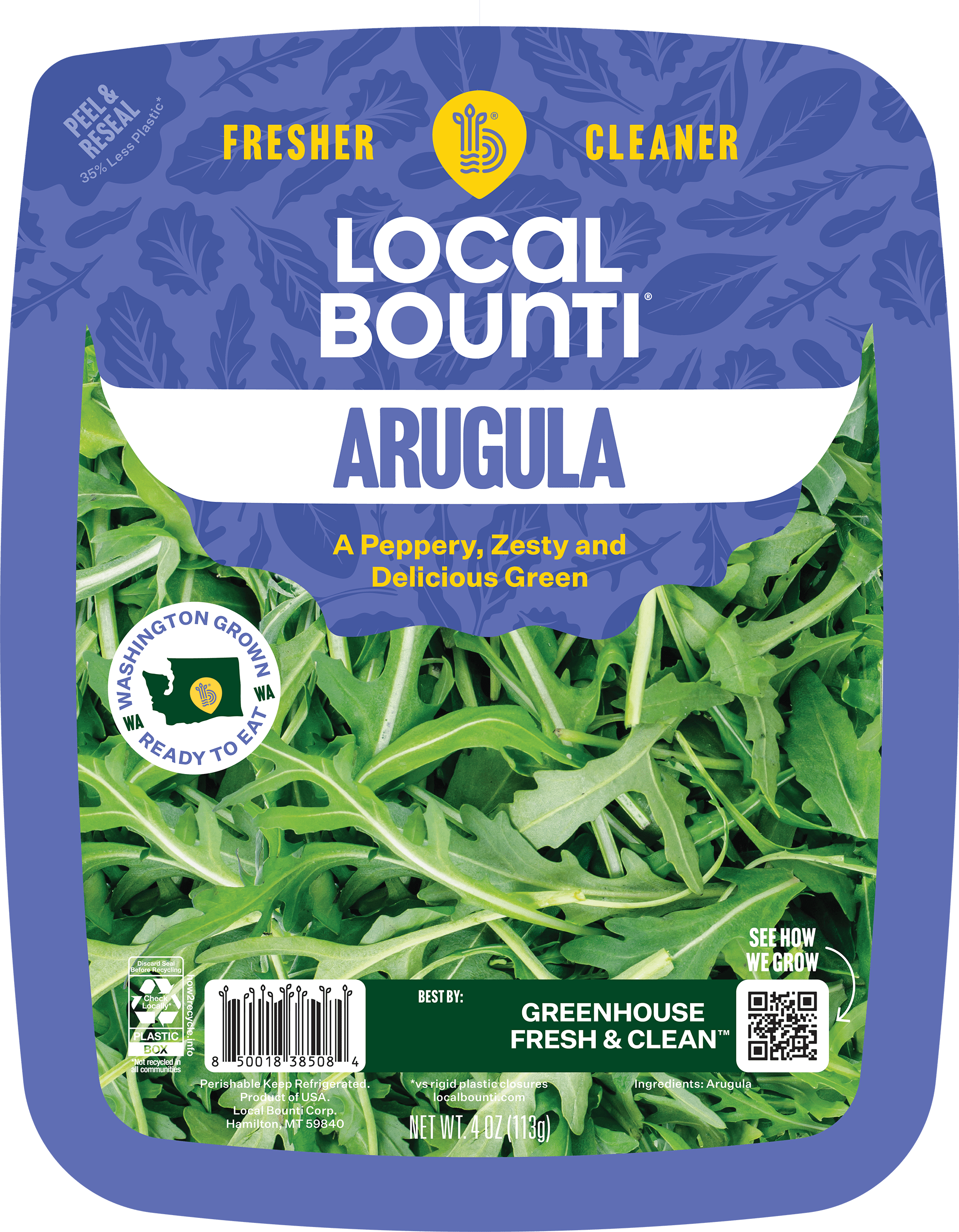 Local Bounti Baby Arugula, Lettuce, Leafy Greens, Packaged Salad ...