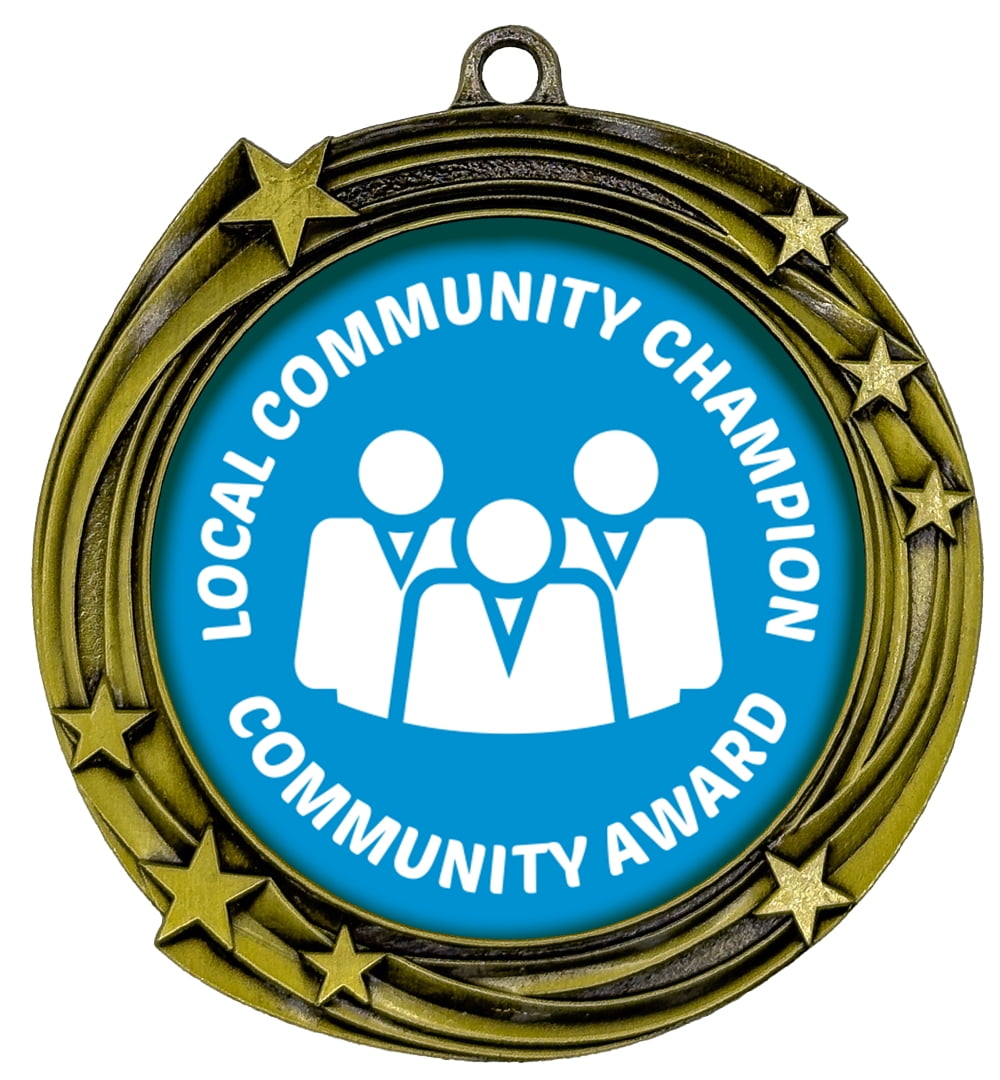 Local Community Champion Community Award Star Design Medal | Volunteer ...