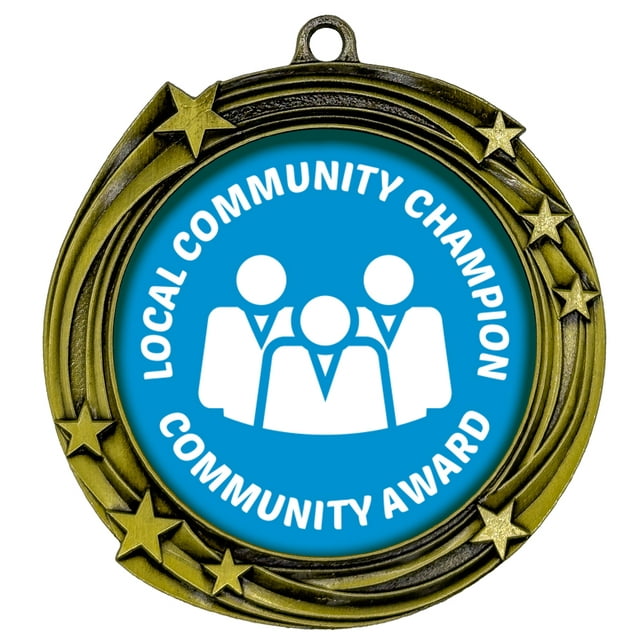 Local Community Champion Community Award Star Design Medal | Volunteer ...