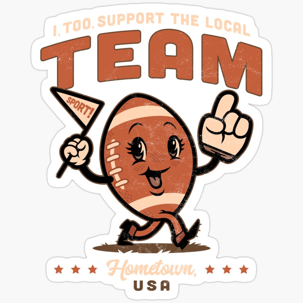 Local Football Fan Sticker Baseball Sticker, Football Sticker ...