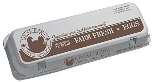 Local Hens 12-Egg No Grade/No Size Flat Top Paper Pulp Egg Carton with ...