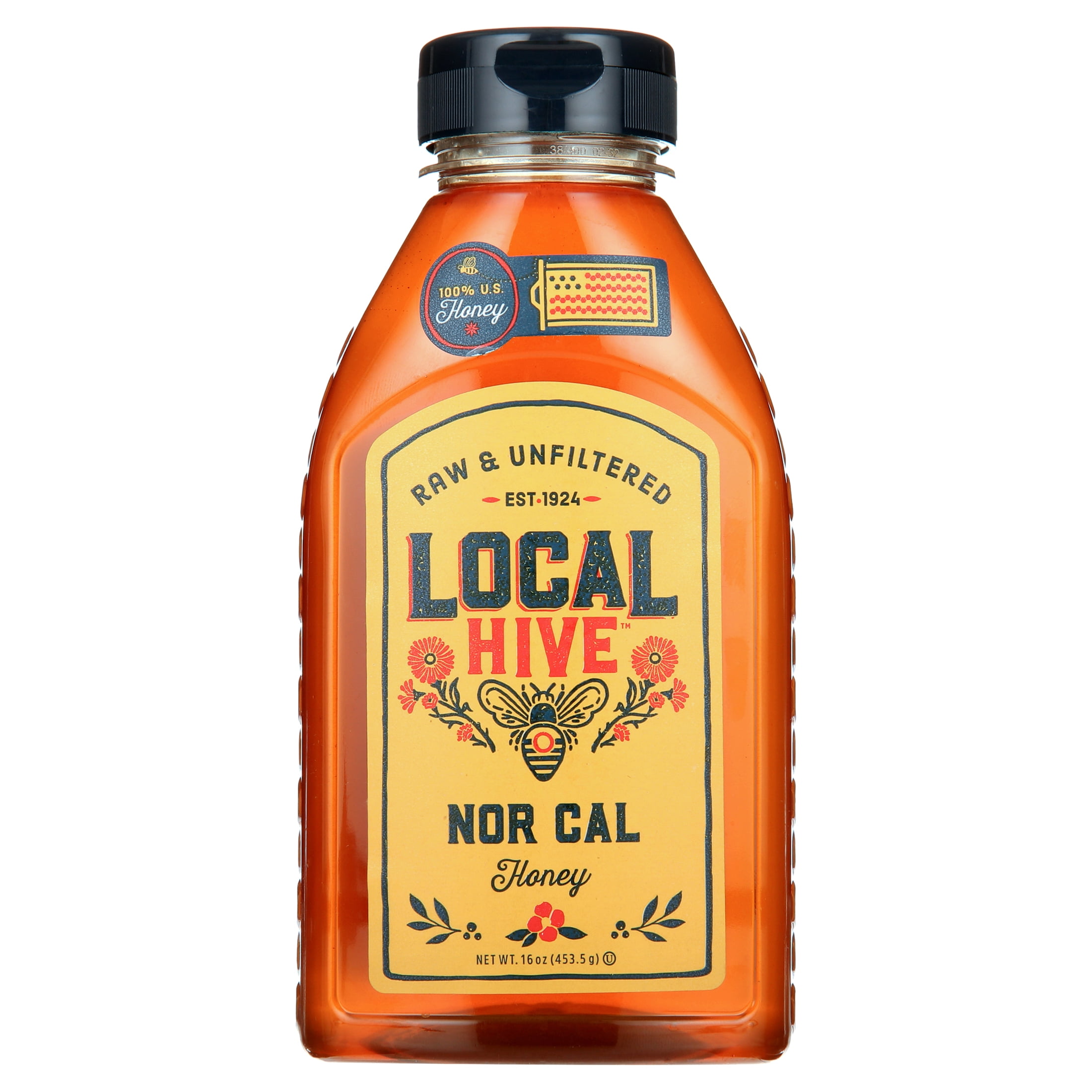 Local Hive, Raw & Unfiltered, Nor Cal Honey, 16oz Bottle - Walmart.com