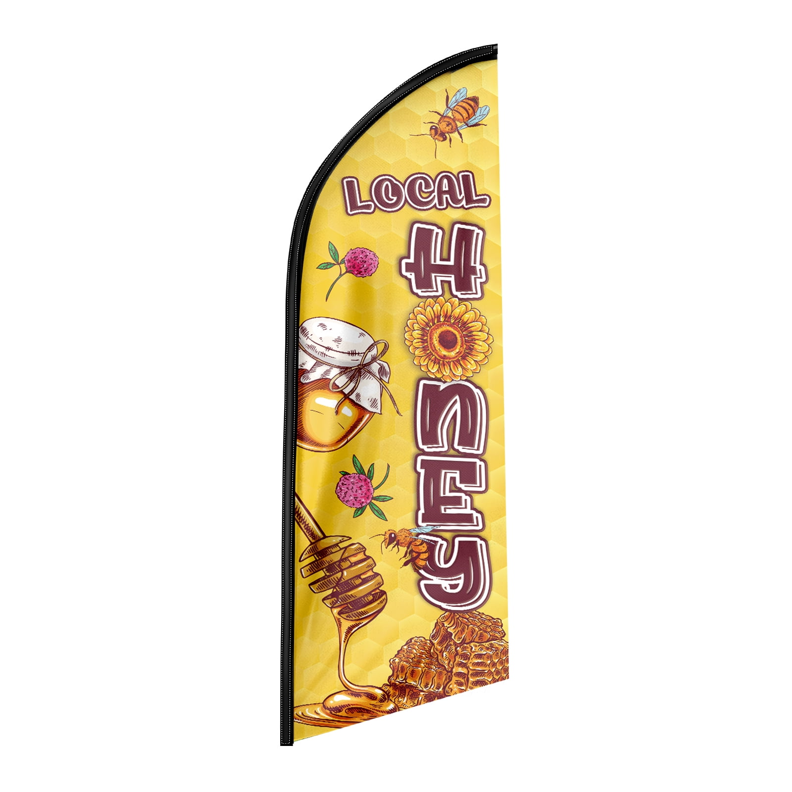Local Honey Sign Feather Flag,8FT Local Honey outdoor advertising flag ...