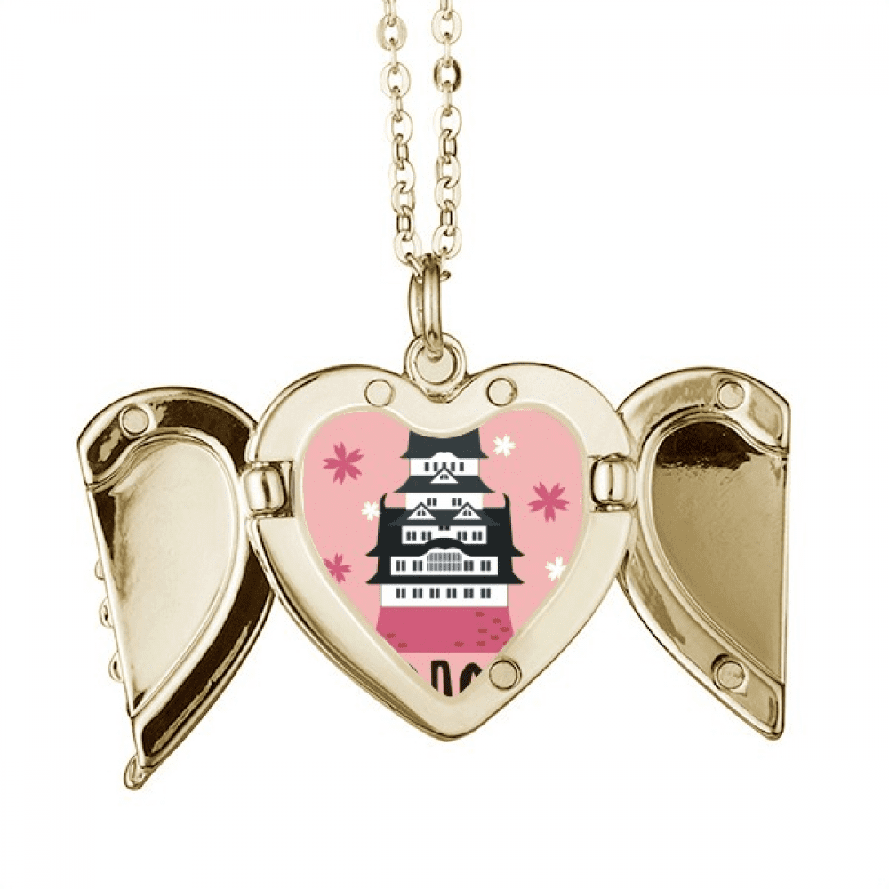 Local Japanese Travelling Culture Building Folded Wings Peach Heart ...