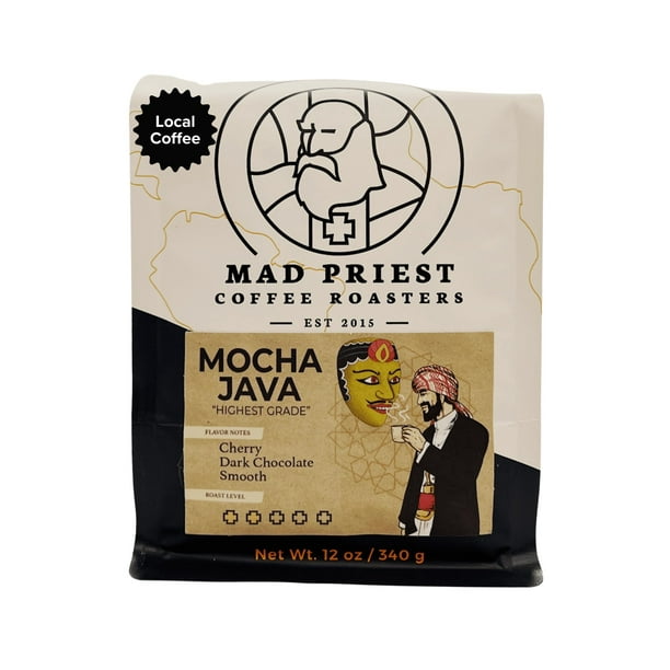 Local Mad Priest Coffee Roasters - Mocha Java Blend, Whole Bean, Medium ...