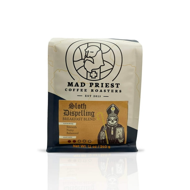 Local Mad Priest Coffee, Sloth Dispelling Breakfast Blend, Whole Bean ...