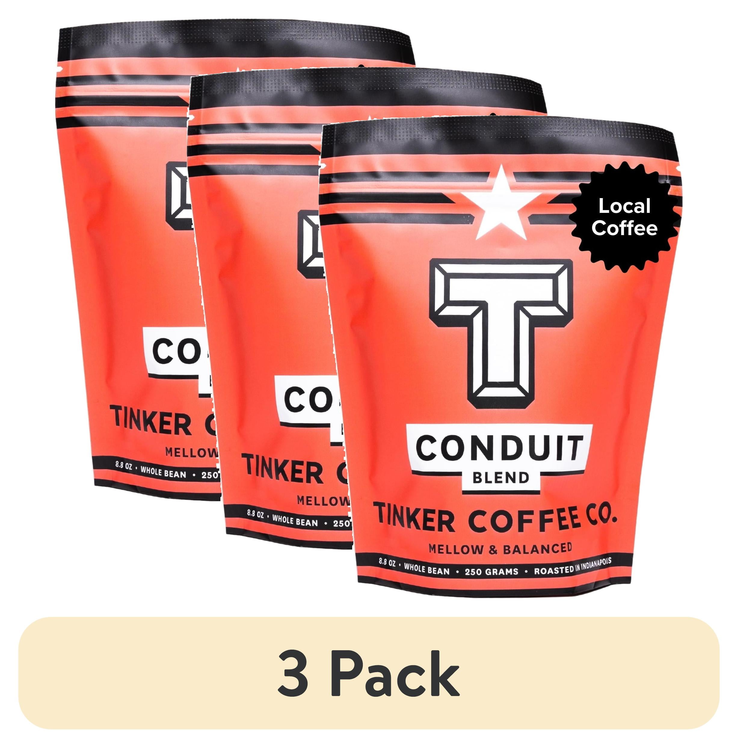 (3 pack) Local Tinker Coffee Conduit Blend, Whole Bean, Medium Roast, 8 ...