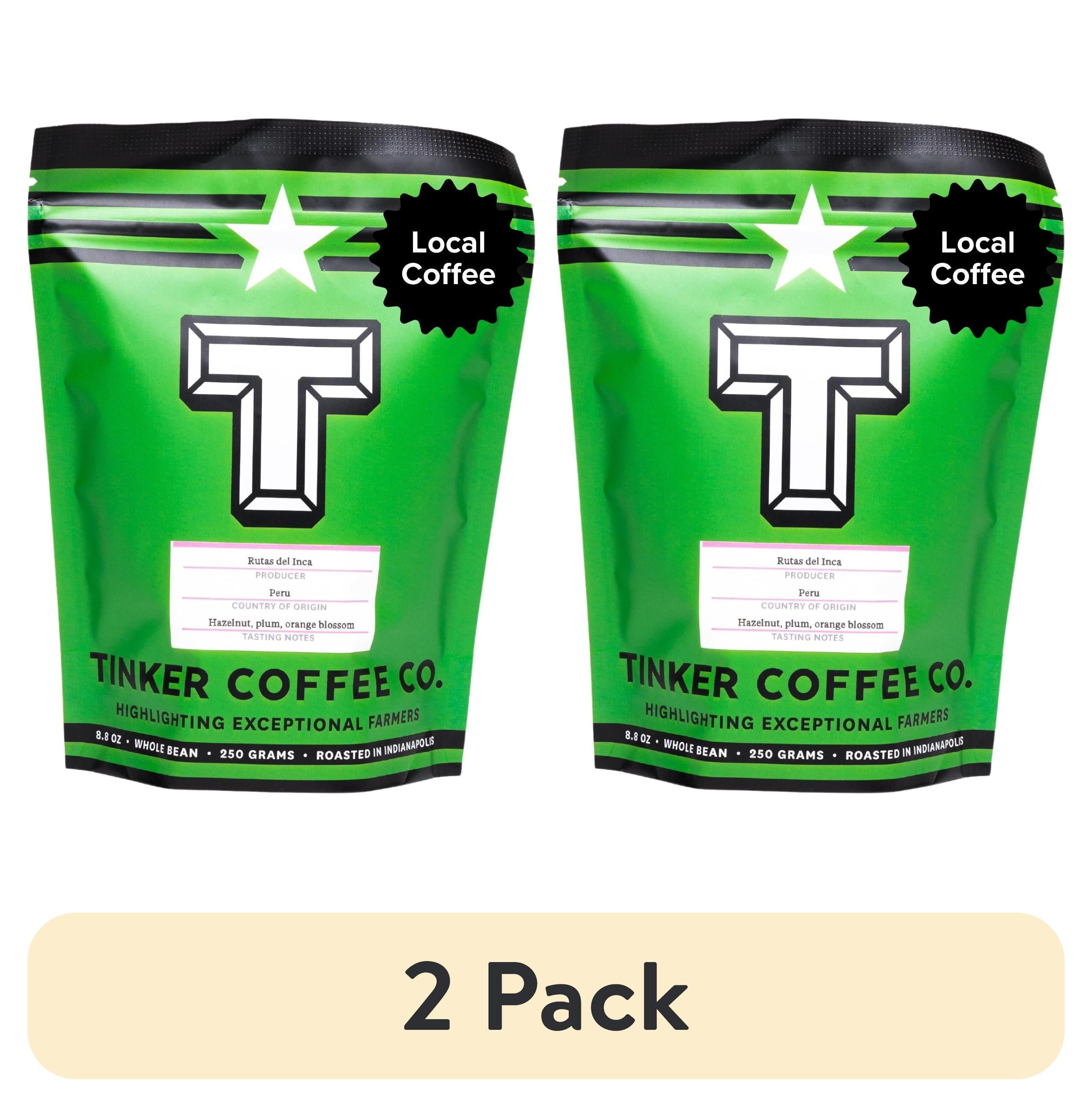 (2 pack) Local Tinker Coffee, Single Origin, Whole Bean, Medium Roast ...