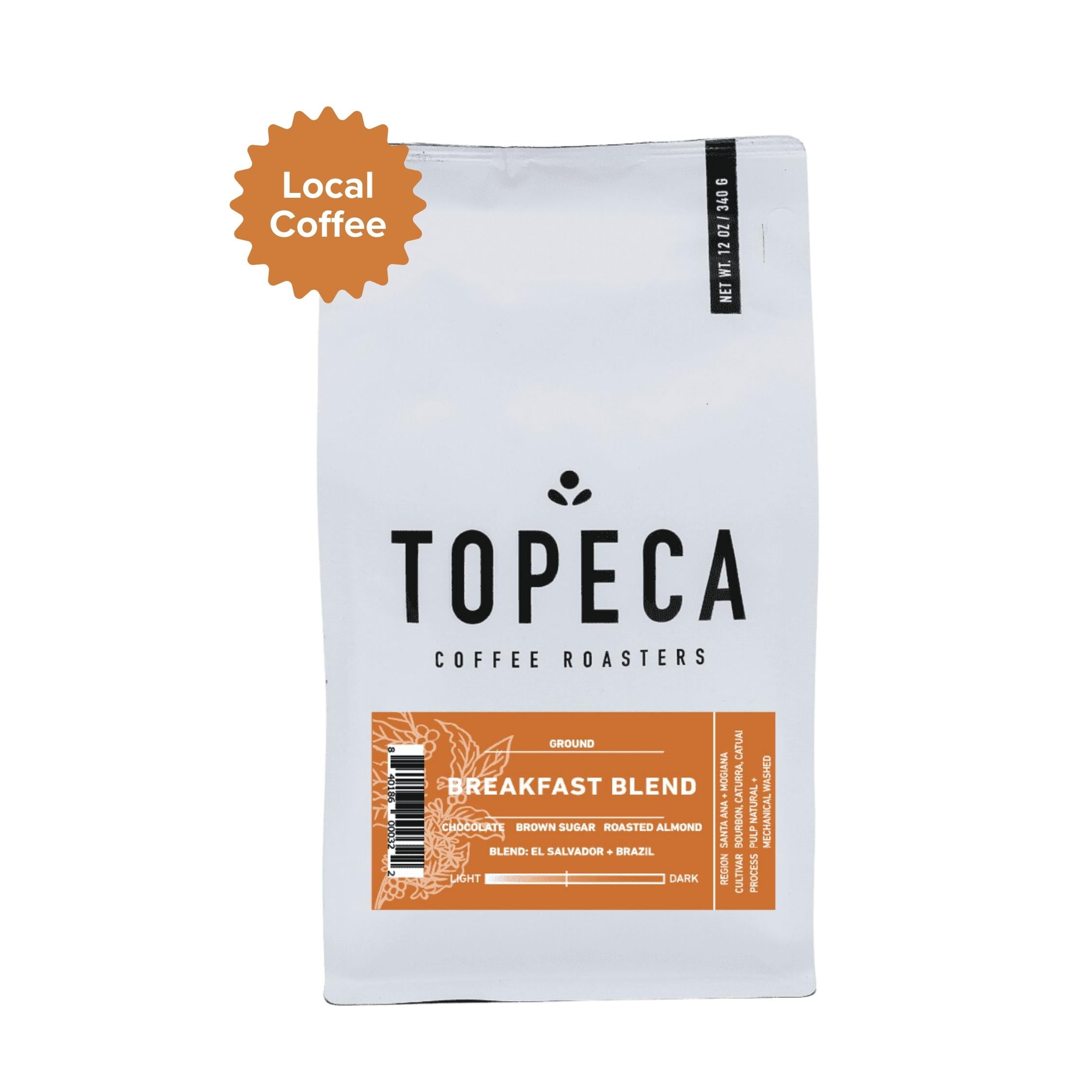 Local Topeca Coffee Breakfast Blend, Medium Roast Coffee, Whole Bean ...