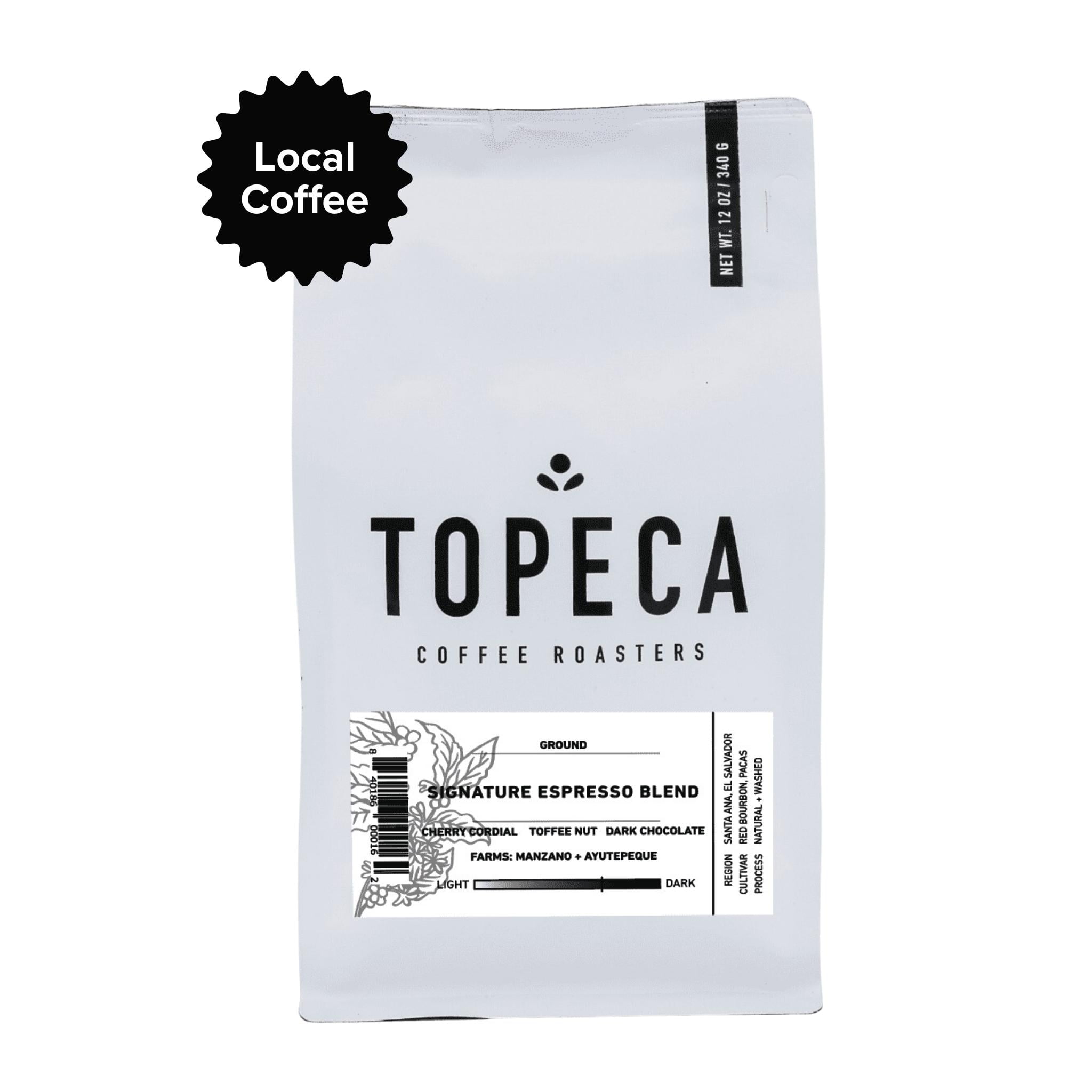 Local Topeca Coffee Signature Espresso Blend, Medium Roast Coffee ...