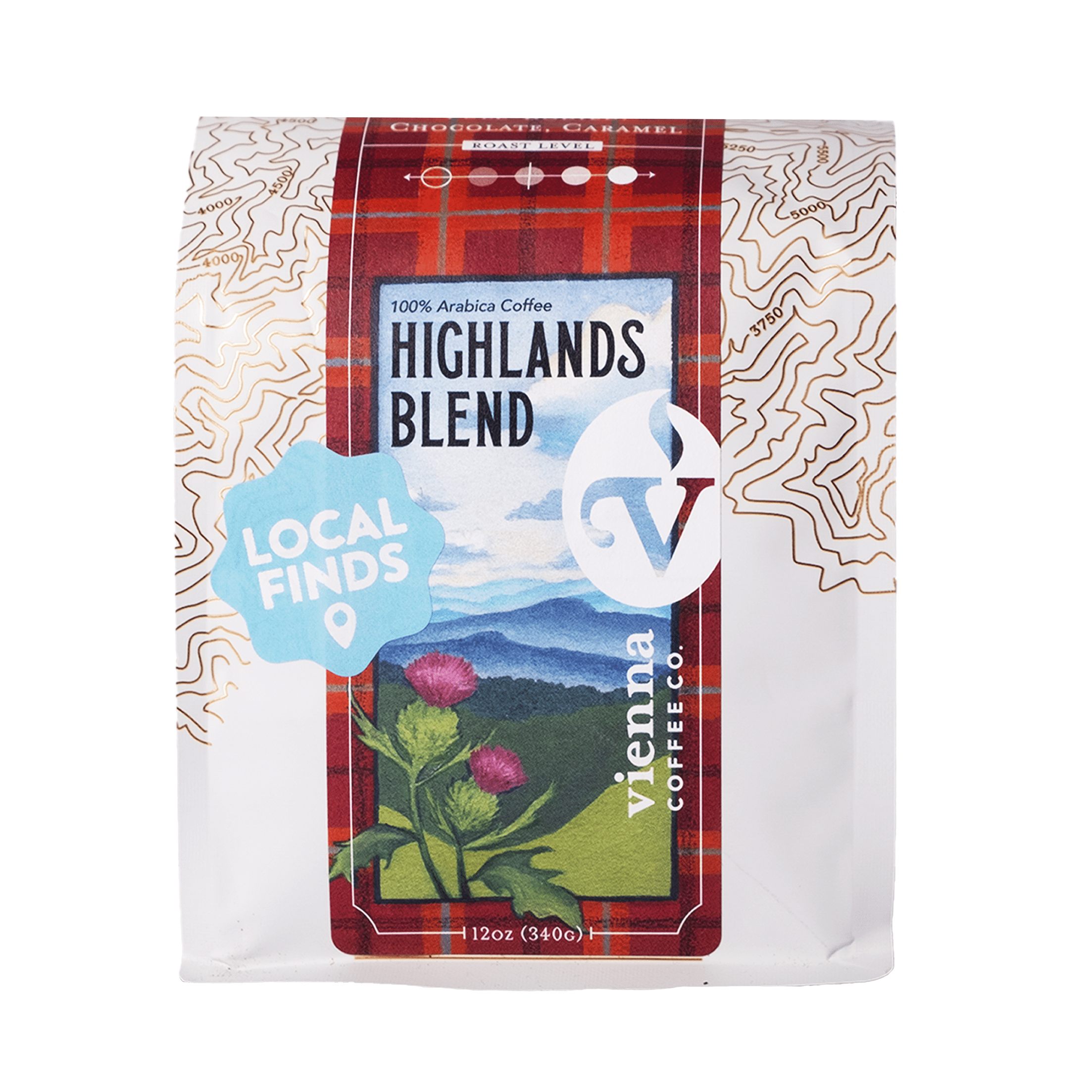 Local Vienna Coffee Highlands Blend, Medium-Dark Roast, Whole Bean ...
