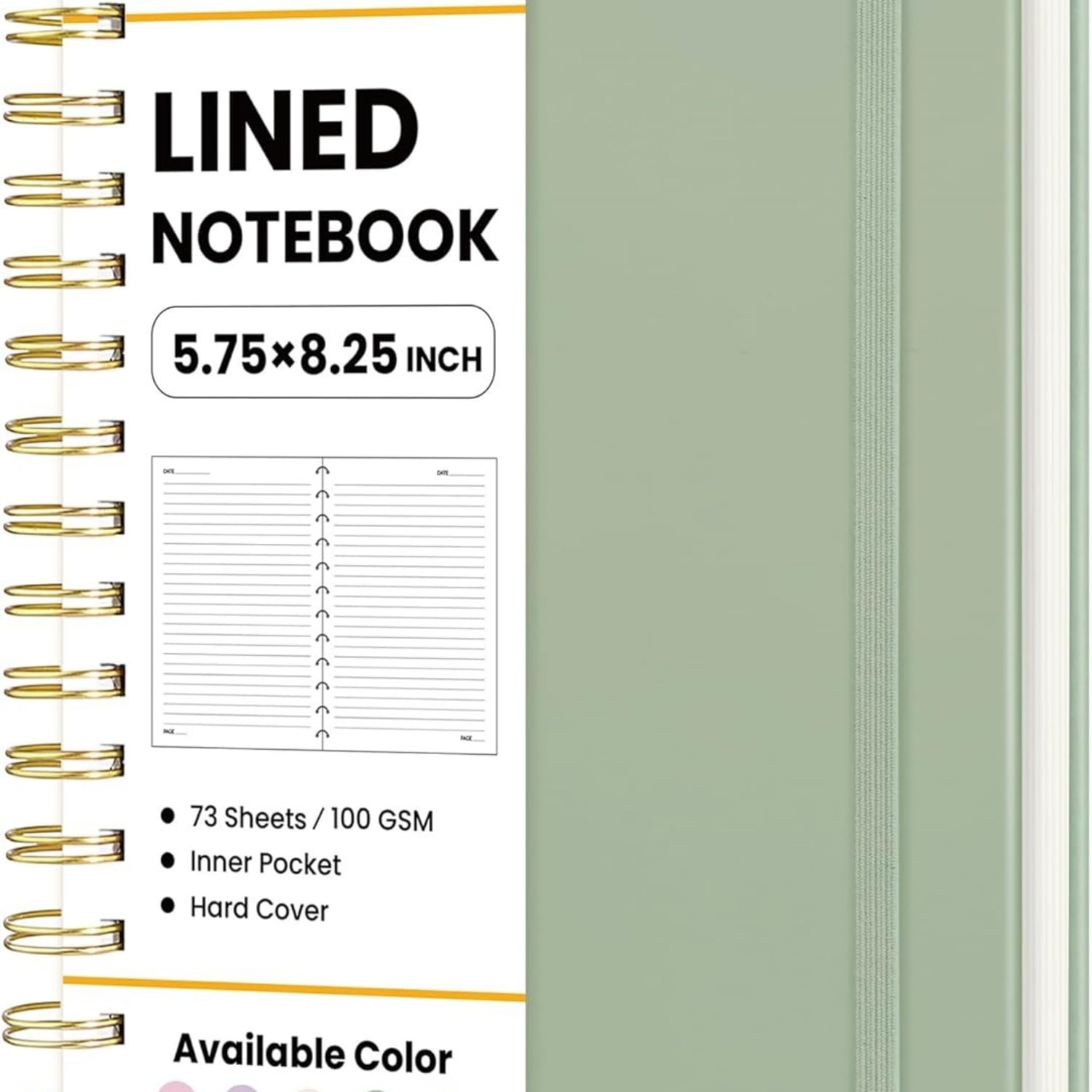 Local warehouse arrive in three，2pcsJournaling Notebooks, Lined Spiral ...