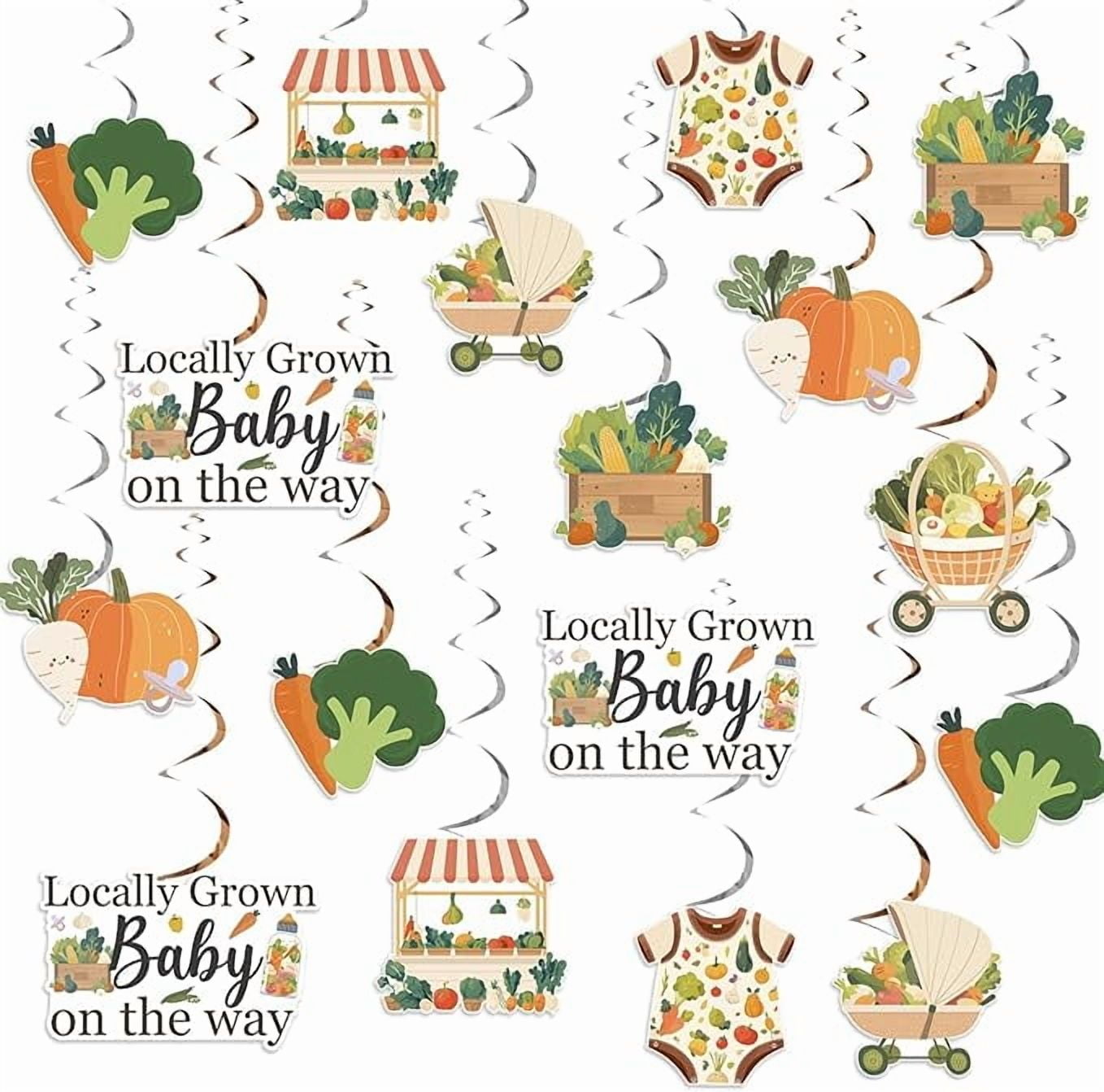 Locally Grown Baby Shower Decorations, 24pcs Locally Grown Baby on The ...