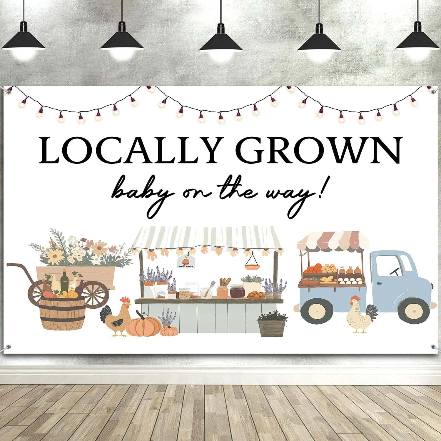 Locally Grown Baby Shower Decorations Photo Backdrop Photography ...